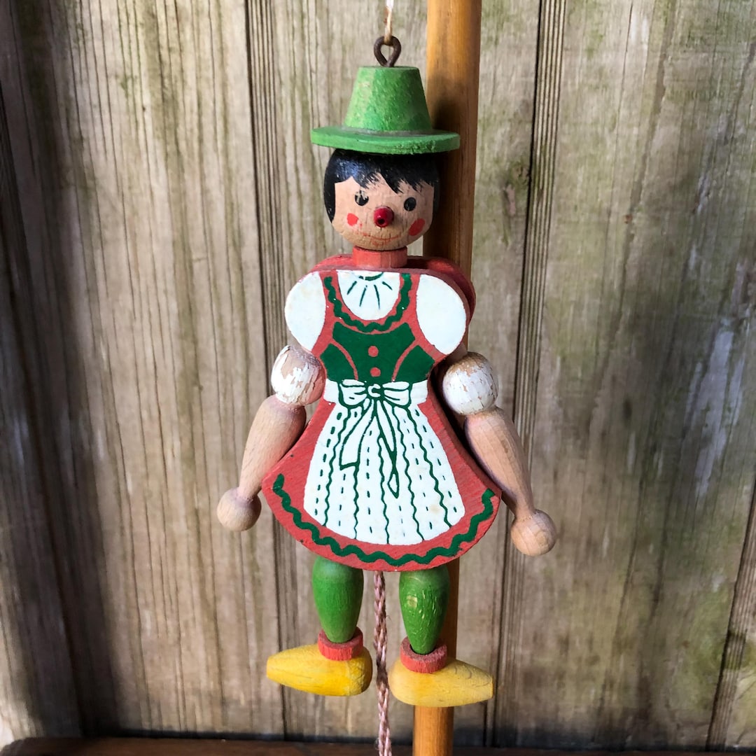 Vintage Jumping Jack Folk Art Doll - Made in Austria - Etsy