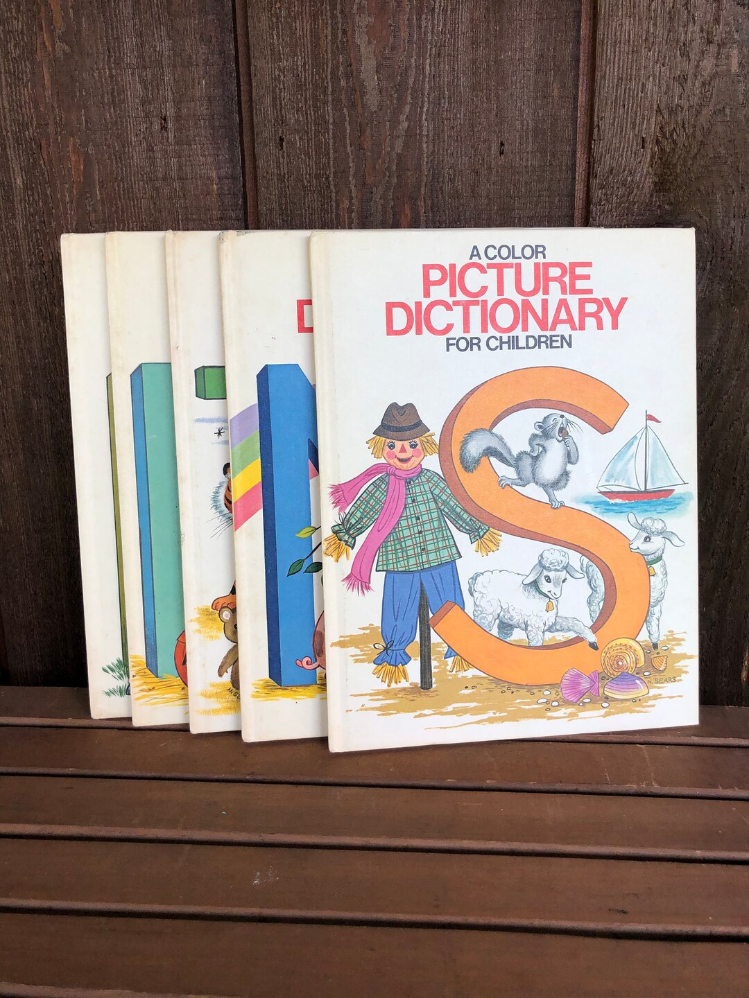 Lot of 5 Color Picture Dictionary Books for Children 1972 - Etsy