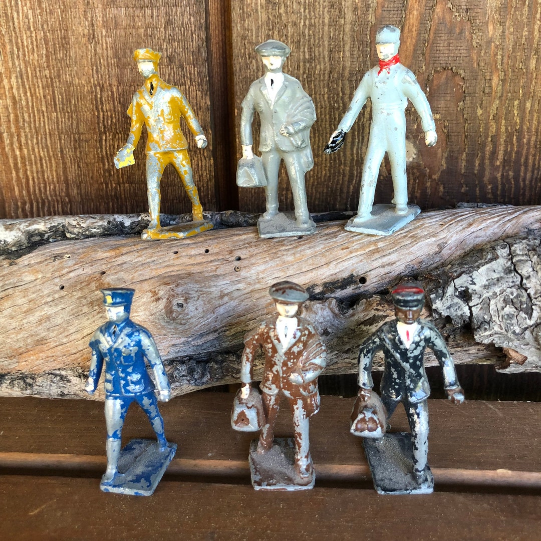 Lincoln Logs Traveling Men Die Cast Lead Toy Figures - Etsy