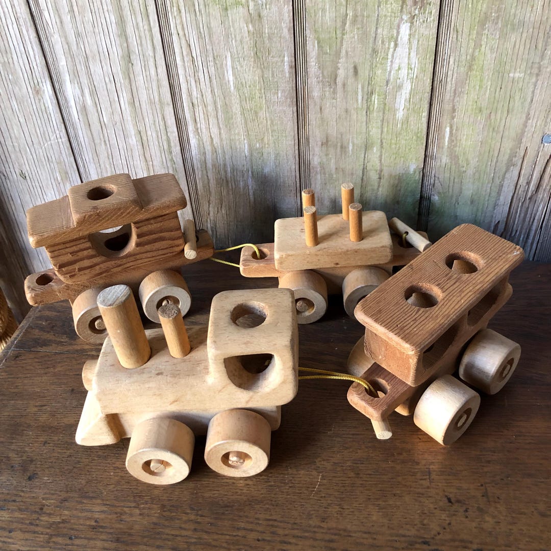 Oregon Wooden Toy Company - Train Set - 1970's - Etsy