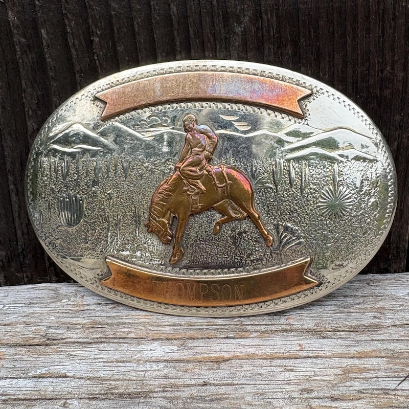 Rodeo Belt Buckle Sterling - Etsy