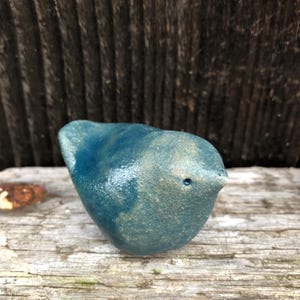Clay Bluebird Trio - Studio Pottery Blue Birds - Etsy
