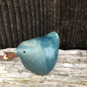 Clay Bluebird Trio - Studio Pottery Blue Birds - Etsy