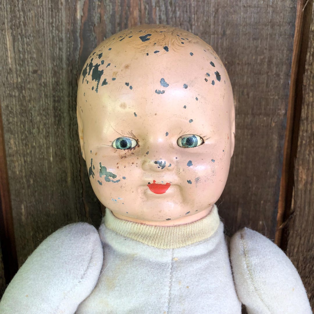 Antique Tin Head Minerva Baby Doll Scary Metal Doll - Etsy