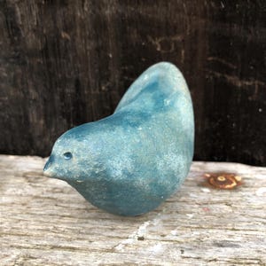 Clay Bluebird Trio - Studio Pottery Blue Birds - Etsy