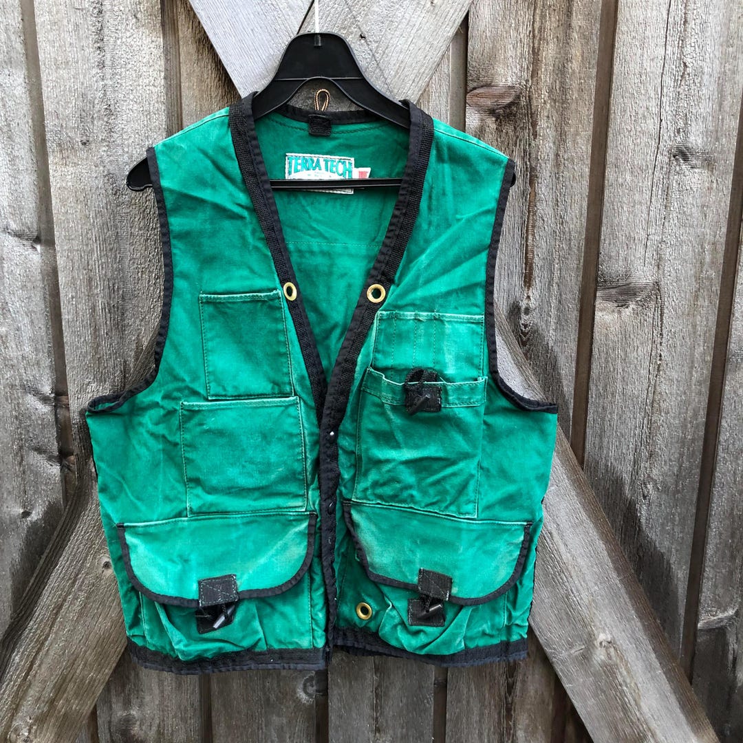 Vintage Terra Tech Green Field Vest Size XL Made in USA - Etsy