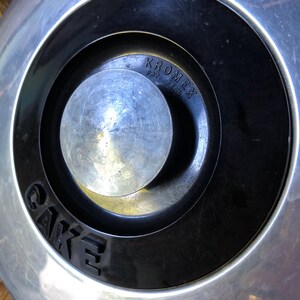 Kromex Aluminum Cake Cover With Glass Footed Cake Plate - Etsy