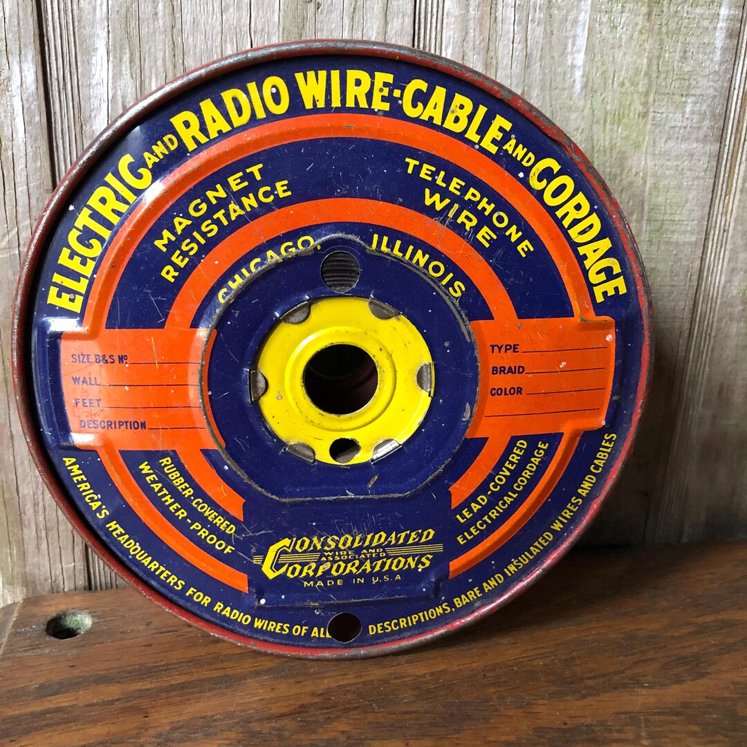 Tin Spool - Electric - Radio Wire - Cable - Cordage - Consolidated Corp ...