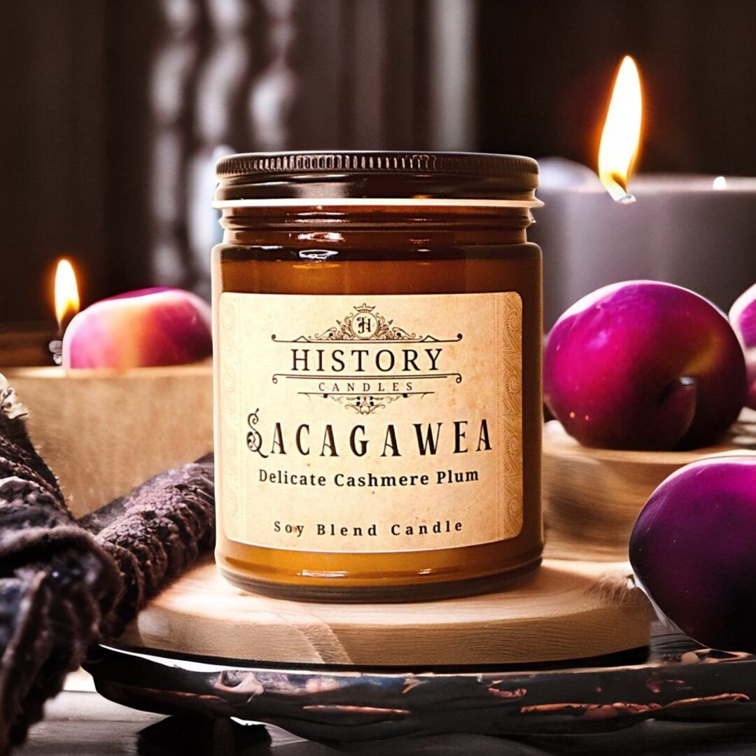 NATIVE AMERICAN GIFT | Sacagawea | Cashmere Plum Jar Candle | History ...