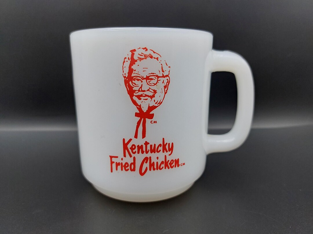 Vintage 1970s Glasbake Kentucky Fried Chicken Mug, Milk Glass Coffee ...