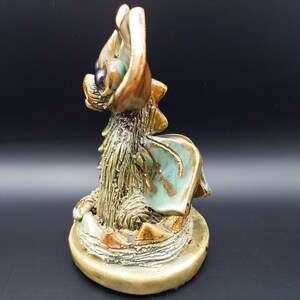 Yare Designs Pottery Dragon, Made in England, Green and Gold, Floral Details, 4" Tall - Etsy