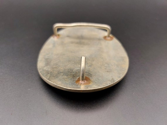 Large Mexican Alpaca belt buckle, horse motif with ab… - Gem