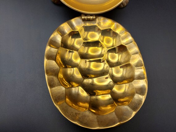 Vintage brass turtle box, made in India, trinket dish… - Gem