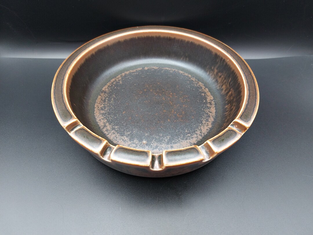Midcentury Arabia Finland Ruska Ashtray, Stoneware Designed by Ulla ...