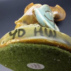 Yare Designs Pottery Dragon, Made in England, Green and Gold, Floral Details, 4" Tall - Etsy