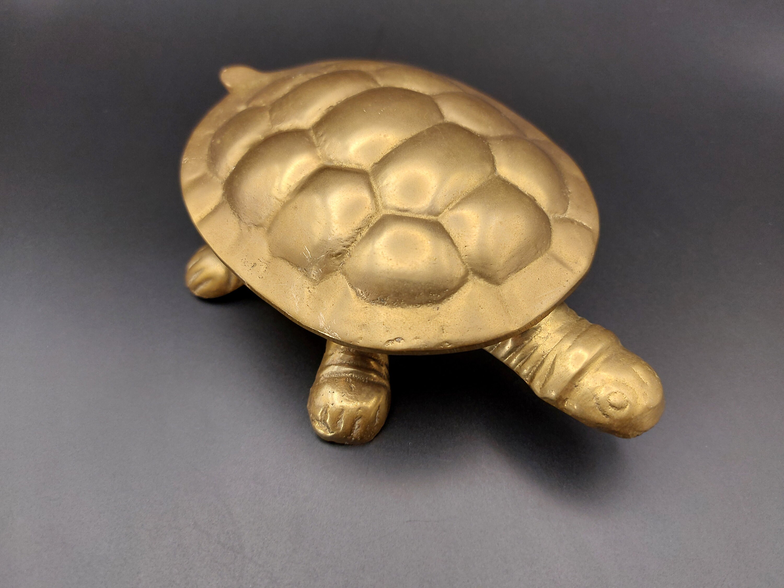 Vintage Brass Turtle Box, Made in India, Trinket Dish With Lid - Etsy