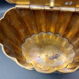 Regency Style Brass Box, Ribbed Design, Scalloped Edges, Hinged Lid - Etsy