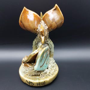 Yare Designs Pottery Dragon, Made in England, Green and Gold, Floral ...