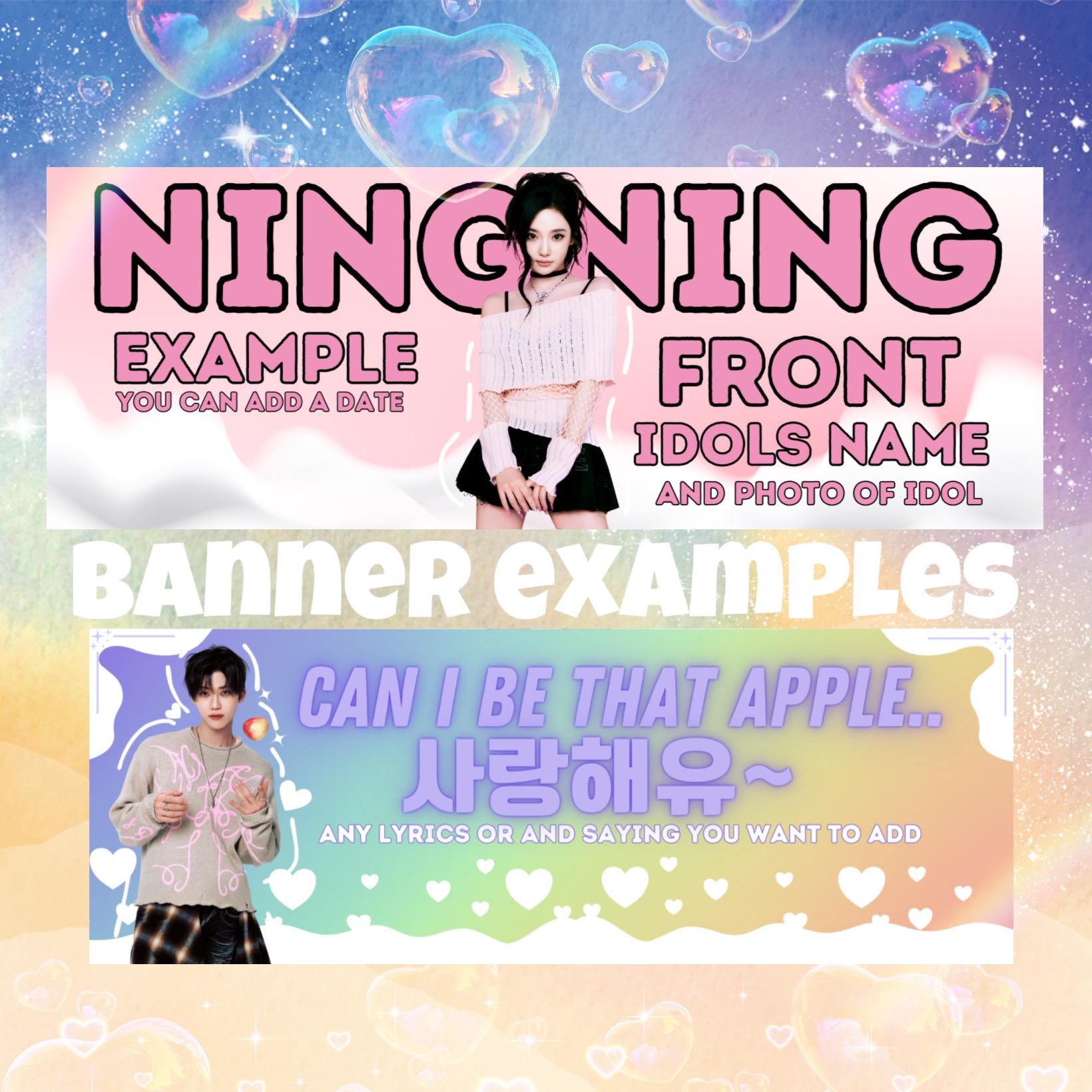 Custom K-pop Concert Banners Double Sided GLOSSY - Etsy