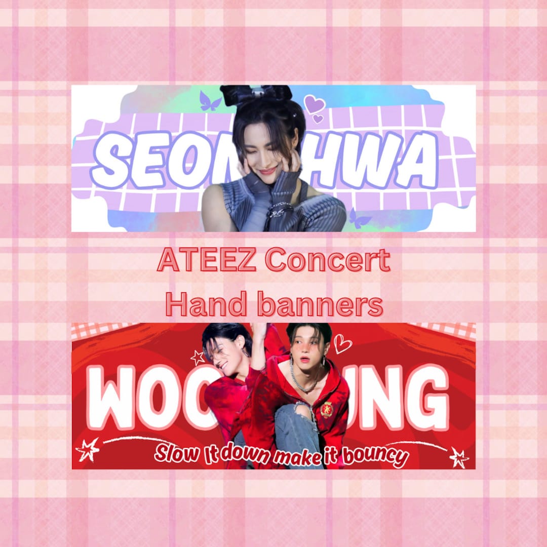 ATEEZ Hand Banners / Concert Banners / Double Sided - Etsy UK