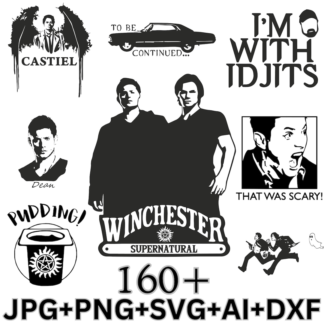 Supernatural SVG Bundle, Svg Files for Cricut, Cricut, Silhouette Cut ...