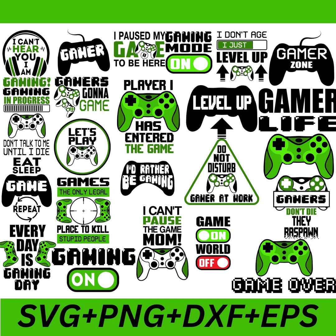 Gaming Svg Bundle, Gamer Svg Bundle, Gamer Svg, Gaming Svg Bundle ...