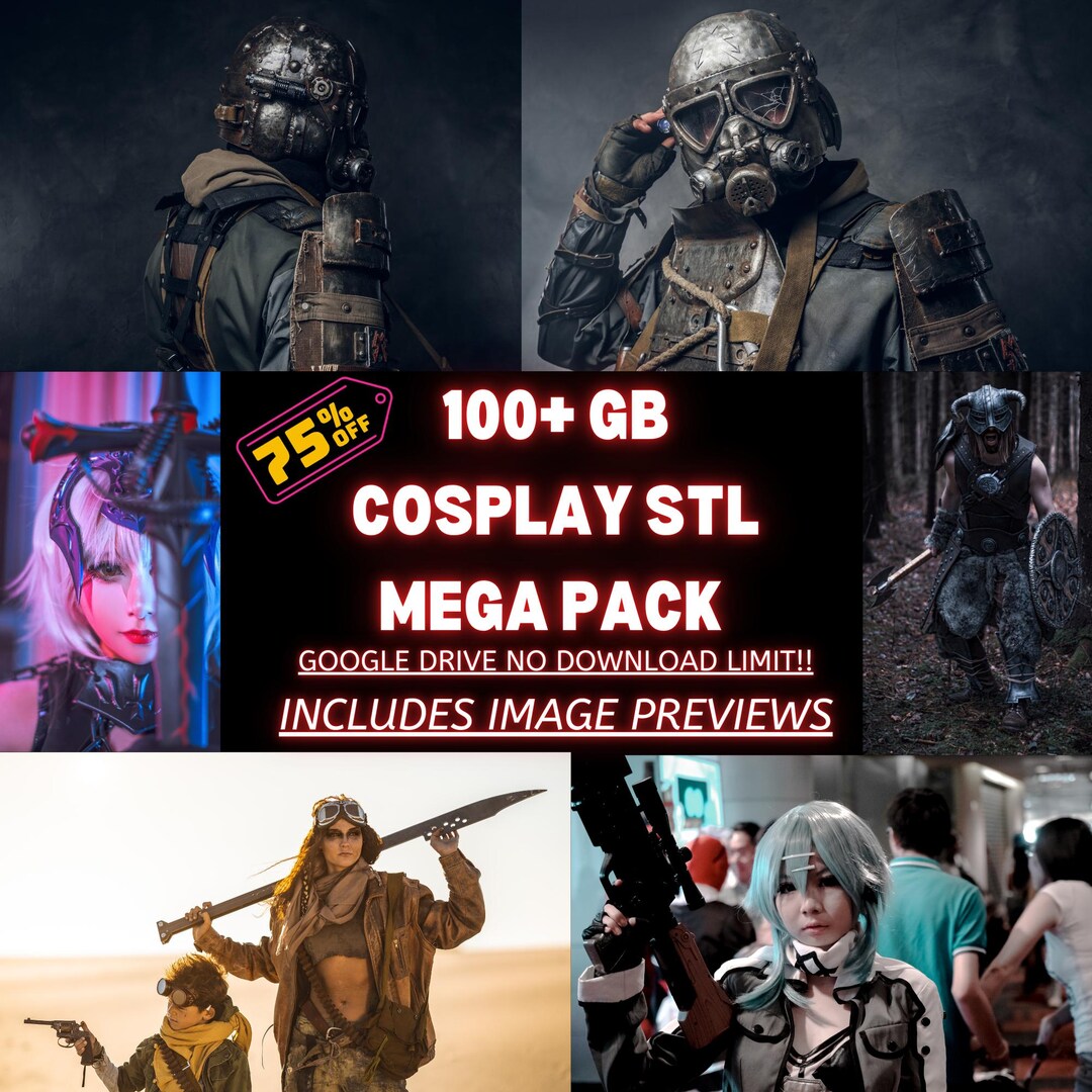 Biggest Cosplay STL Bundle Pack, Cosplay STL, 3d Printing, Cosplay ...