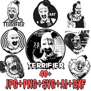 40 Terrifier SVG Bundle for Cricut & Silhouette Horror Movie Cut Files ...