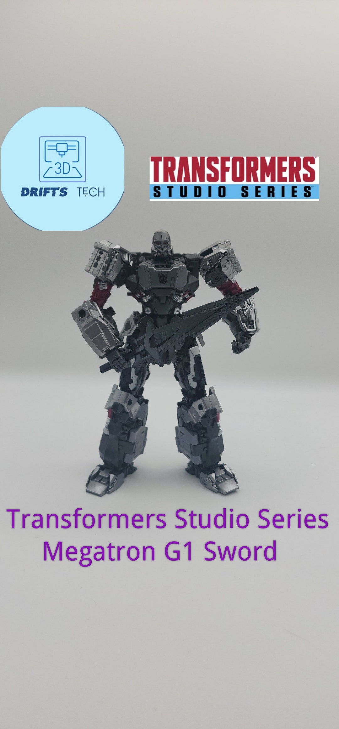 Transformers Studio Series Megatron 109 Upgrade Kit G1 Sword Black - Etsy