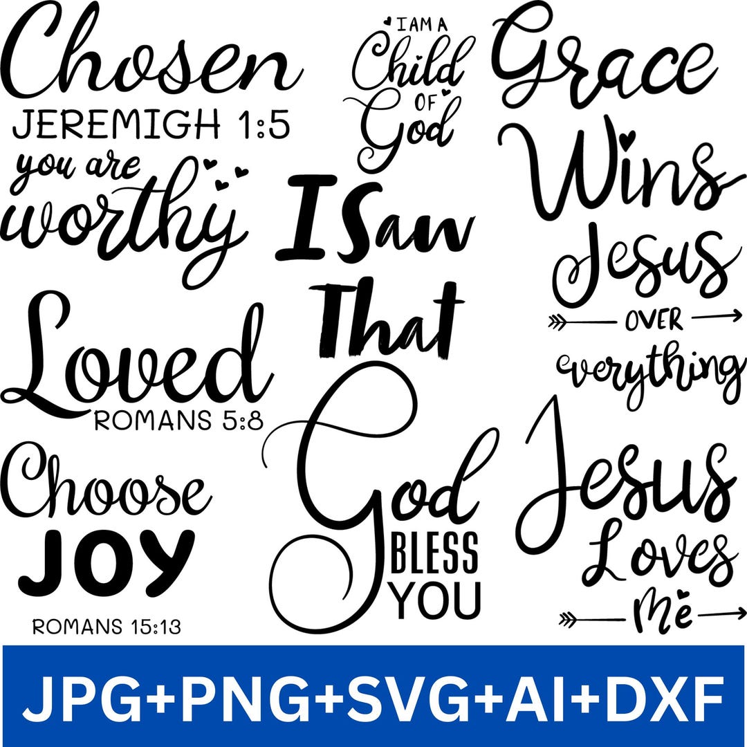 30 Bible Verses SVG Design Bundle for Cricut & Silhouette Vol 2 Perfect ...