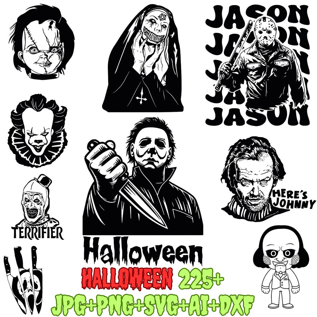 Horror Movie SVG Bundle Cut Files for Cricut and Silhouette Projects - Etsy