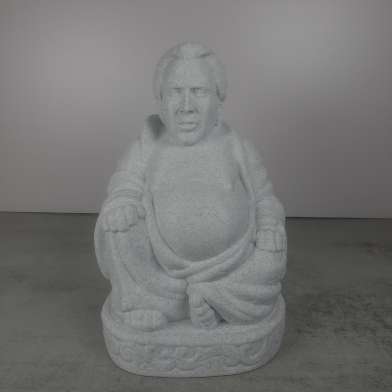Buddha Cage Desk Toy - Nicolas Cage 3D Statue - Etsy