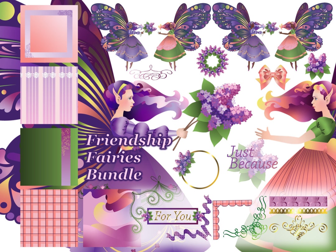 Friendship Fairies Bundle of 25 Images With Fairy Stickers, Ballerina ...