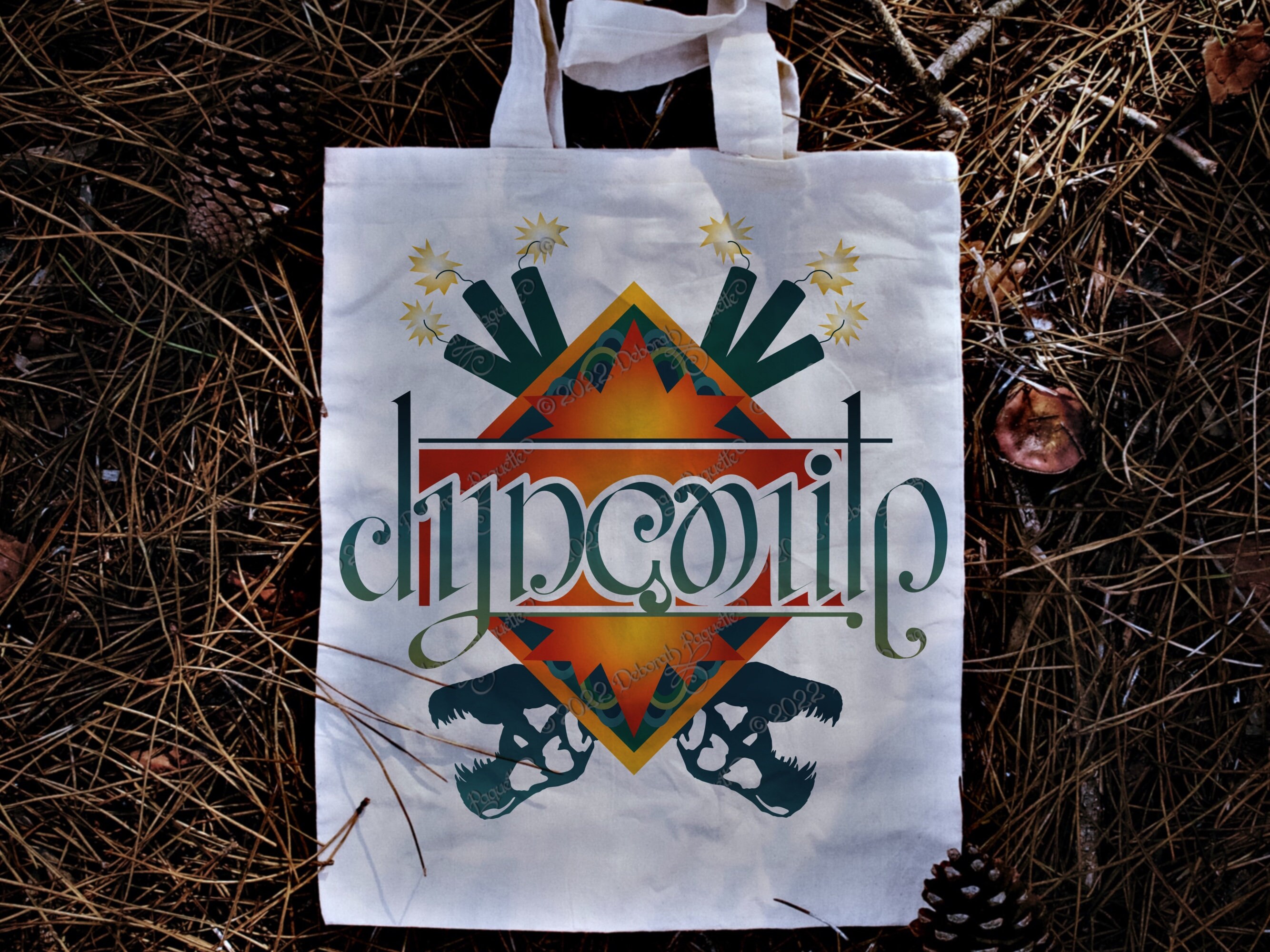 Dynamite Dinosaur Clipart Ambigram, Funky Wall Art, Dinosaur Skeleton ...