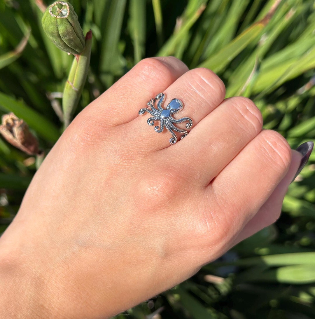 15.6 Mm Octopus Band Ring Trendy Band Thumb New Design Band 925 ...