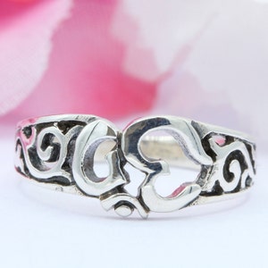 OM Ring Band Oxidized 925 Sterling Silver OHM Band - Etsy