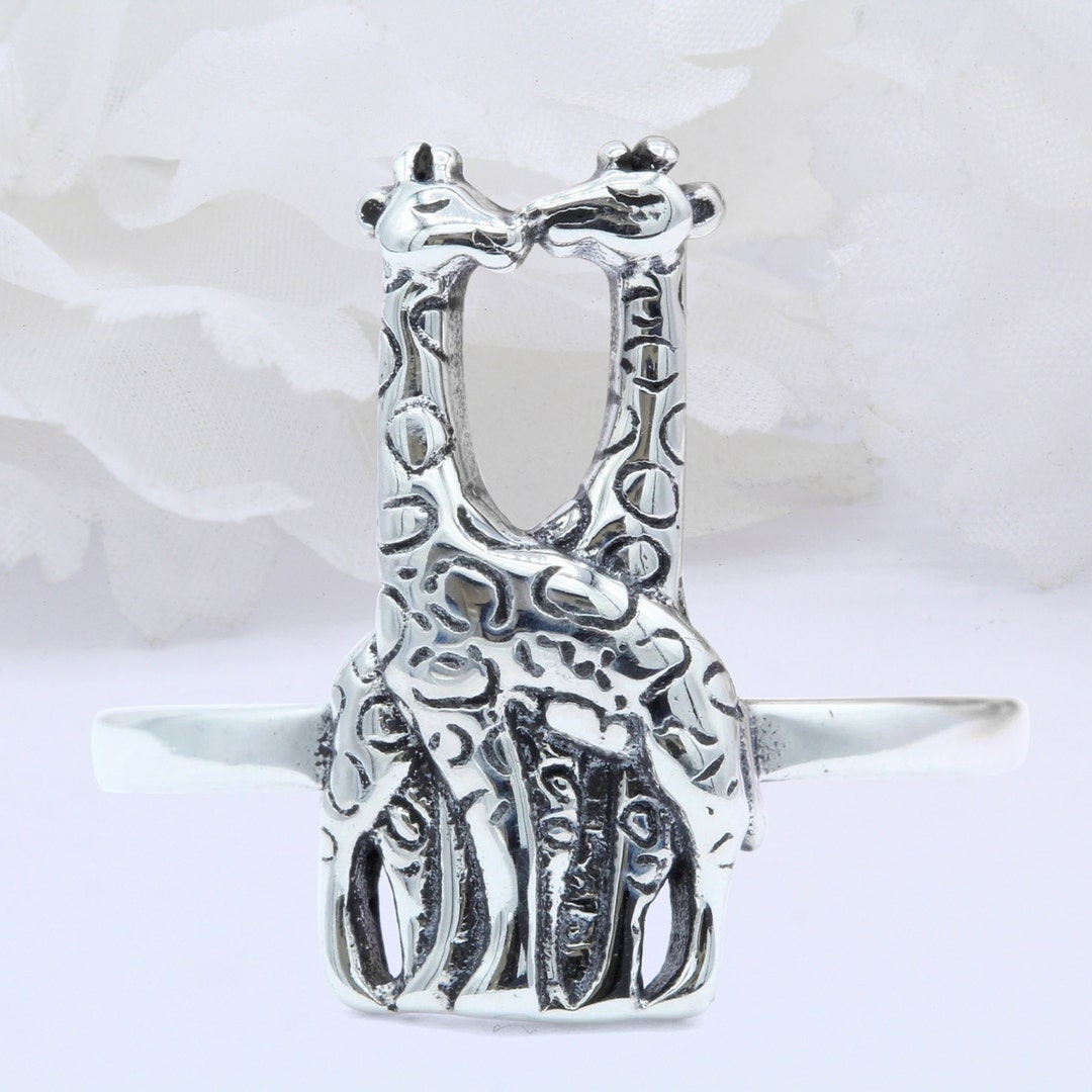 18mm Filigree Swirl Celtic Giraffe Band Ring 925 Sterling Silver Band ...