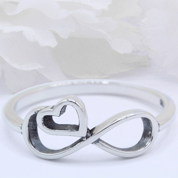Heart Ring and Infinity - Etsy