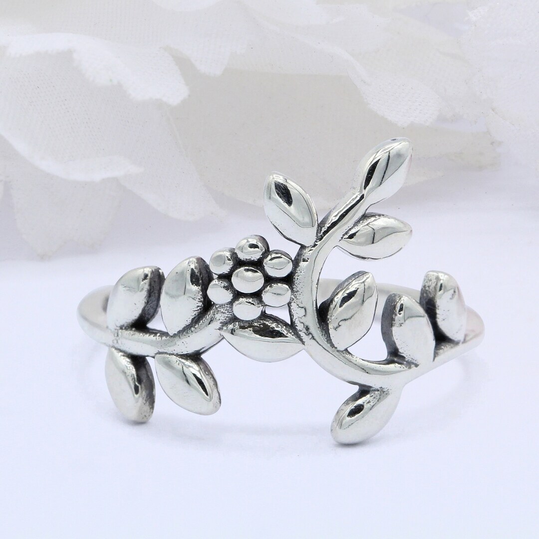 14mm Filigree Swirl Celtic Leaves & Vines Band Ring 925 Sterling Silver ...