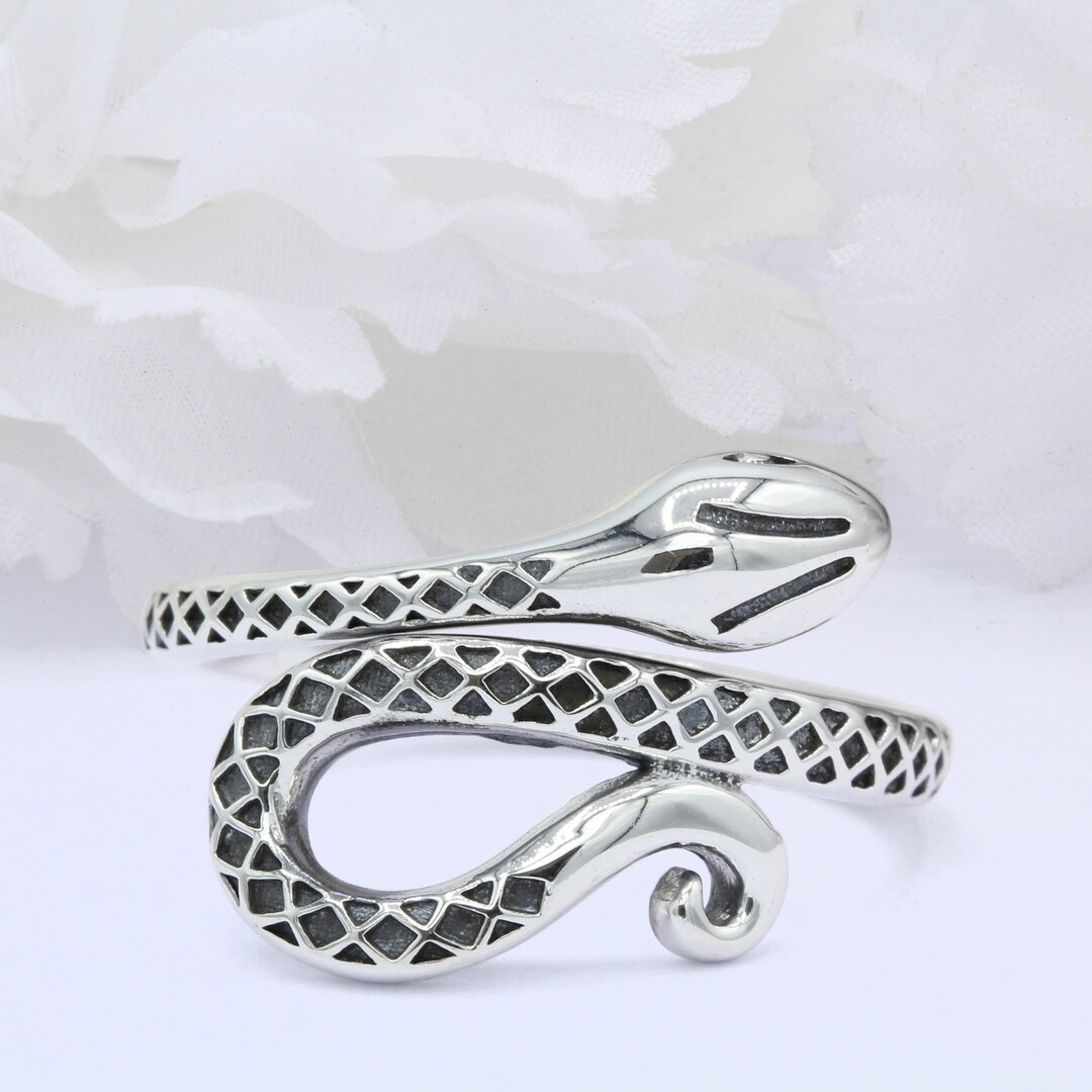 18mm Filigree Swirl Celtic Snake Band Ring 925 Sterling Silver Band ...