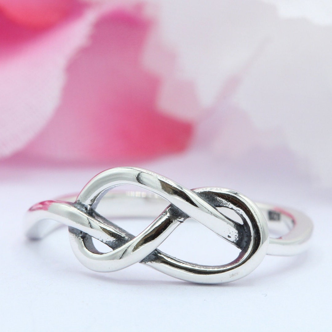 Minimalist Dainty Thin 8mm Infinity Knot Ring Thumb Ring Knot Ring Men ...