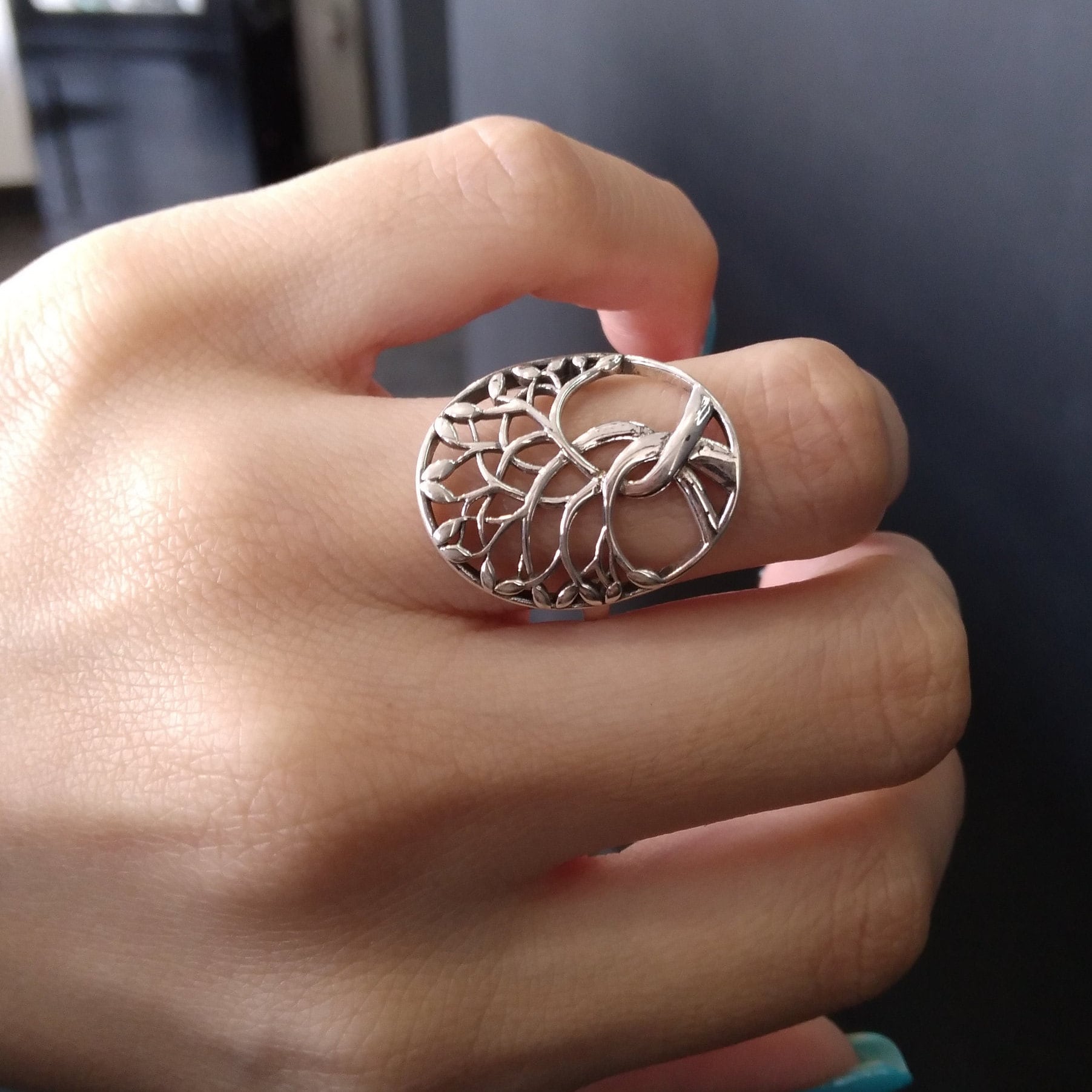 Tree of Life Ring Large Tree of Life 22 Mm New Design Celtic | Etsy