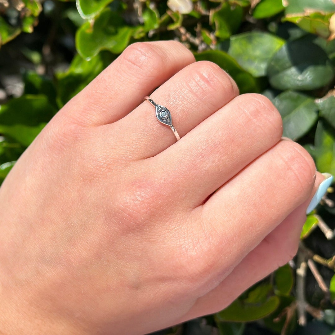 4.6 Mm Evil Eye Band Plain Ring Thumb Ring Trendy Band New Design Solid ...