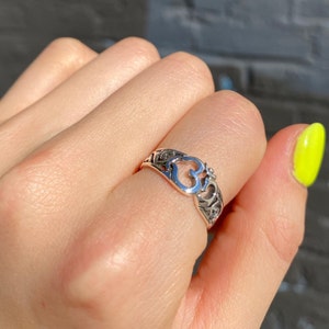 OM Ring Band Oxidized 925 Sterling Silver OHM Band - Etsy