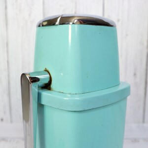 Vintage Aqua Blue Ice Crusher by Swing-a-way Hand Crank Metal Chrome ...