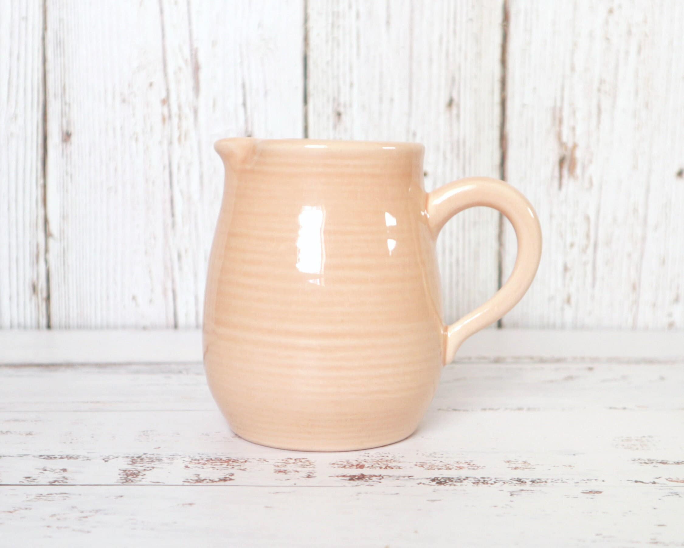Vintage Milk Creamer Pitcher Franciscan Reflections Blush Pink Peach ...