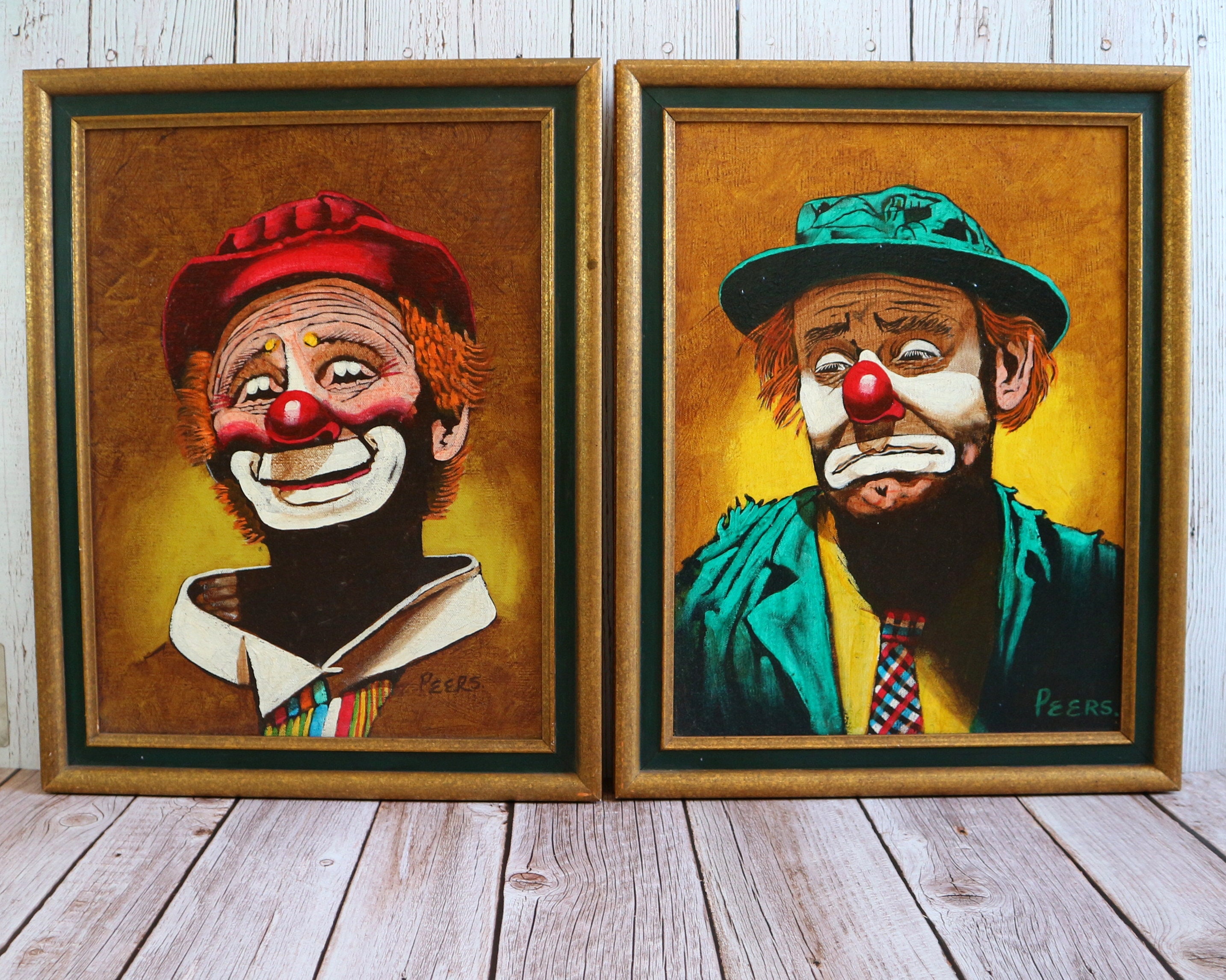 Sad Hobo Clown Painting