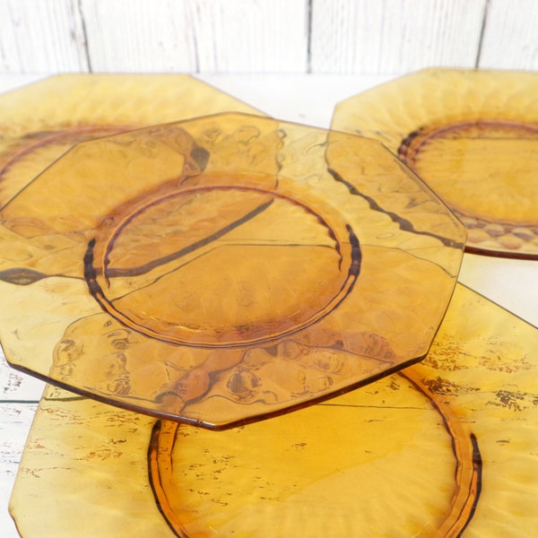 Amber Glass Plates - Etsy