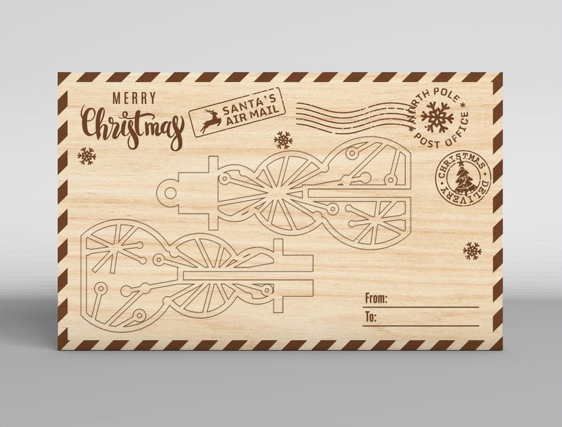 Christmas Gift Cards Ornaments Laser Cut Svg File, Glowforge Christmas ...