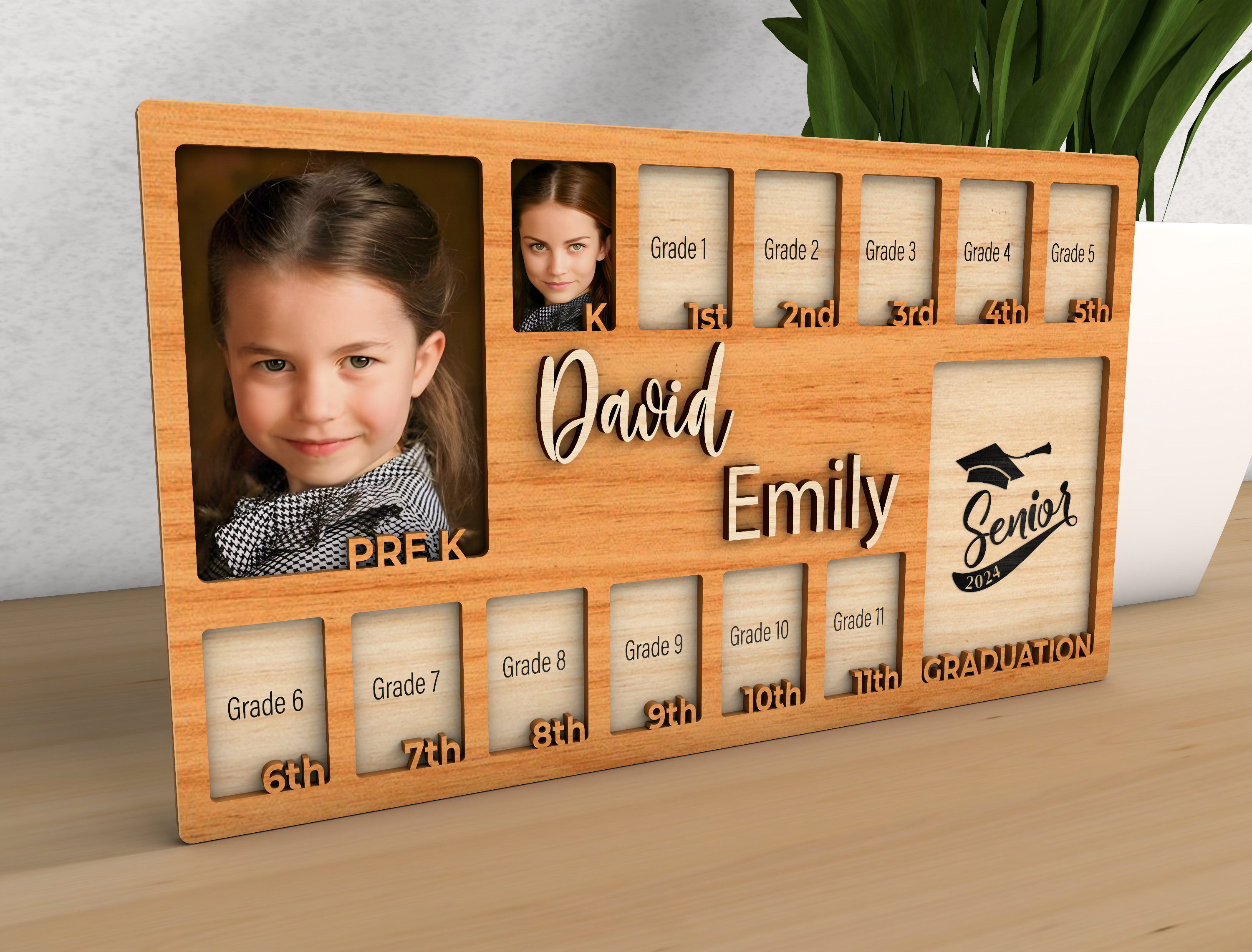 Birth Through Graduation School Picture Frames Wall Art, School Years ...